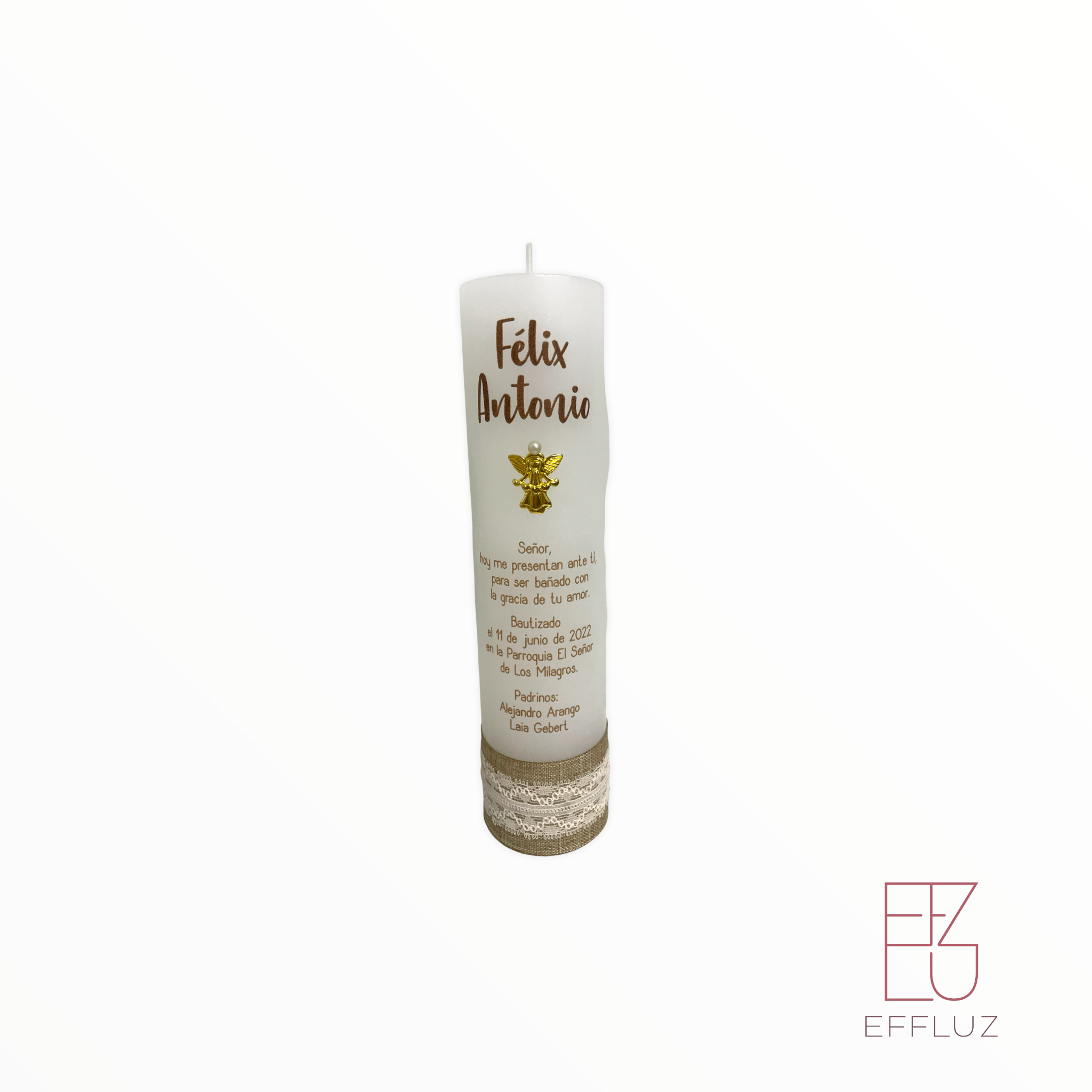 BAPTISM CANDLE MODEL FELIX 7.5 INCH – Effluz